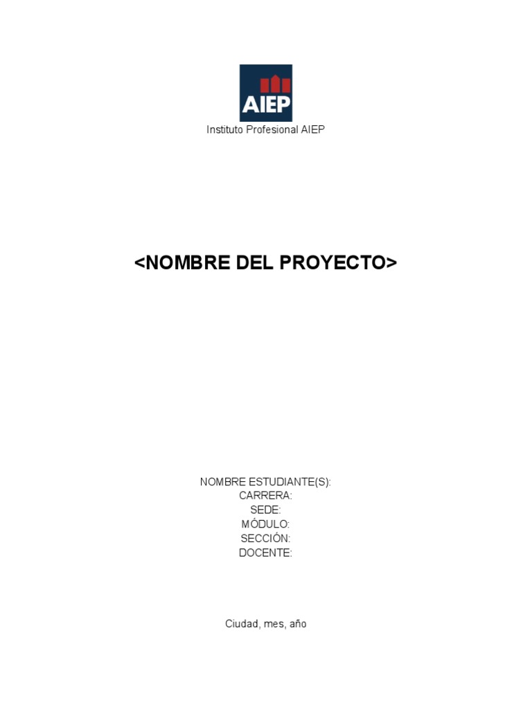 Formato para Informe Proyectos | PDF