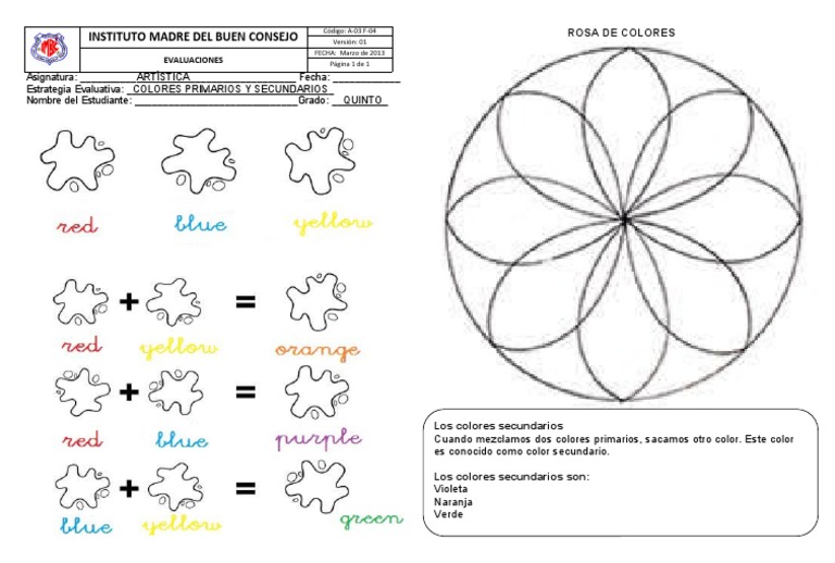 1 Colores Primarios y Secundarios | PDF