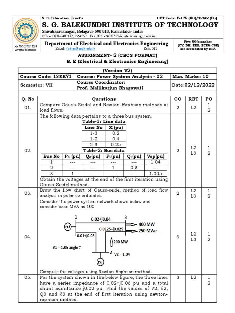 PSA-2 Assignment-2 V2 | PDF | Engineering | Electromagnetism