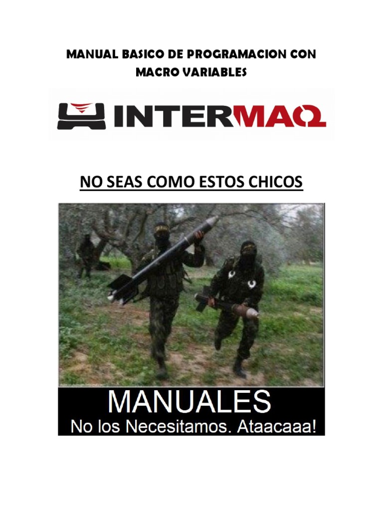 No Seas Como Estos Chicos: Manual Basico de Programacion Con Macro Variables | PDF | Programa de ...