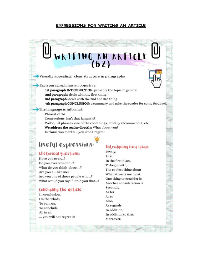 Expressions For Writing Pet PDF | PDF