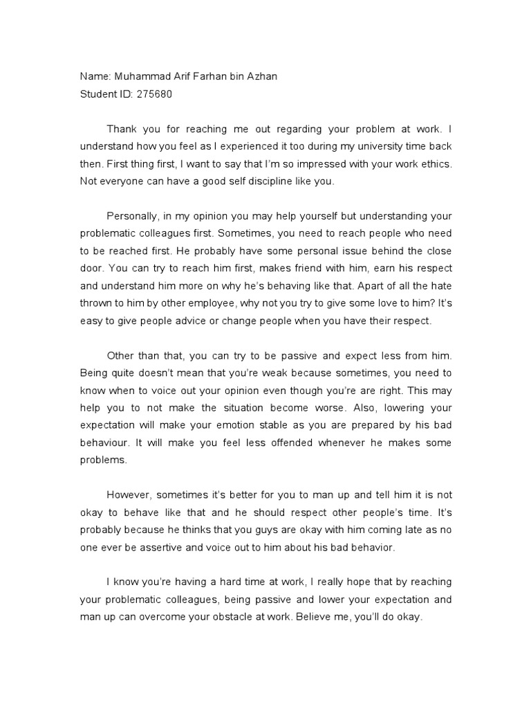 English Writing Test 1 | PDF