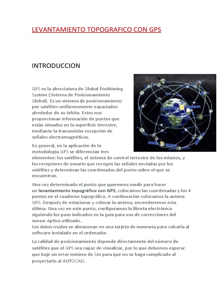 Levantamiento Topografico Con GPS (Ii) | PDF | Sistema de Posicionamiento Global | Topografía