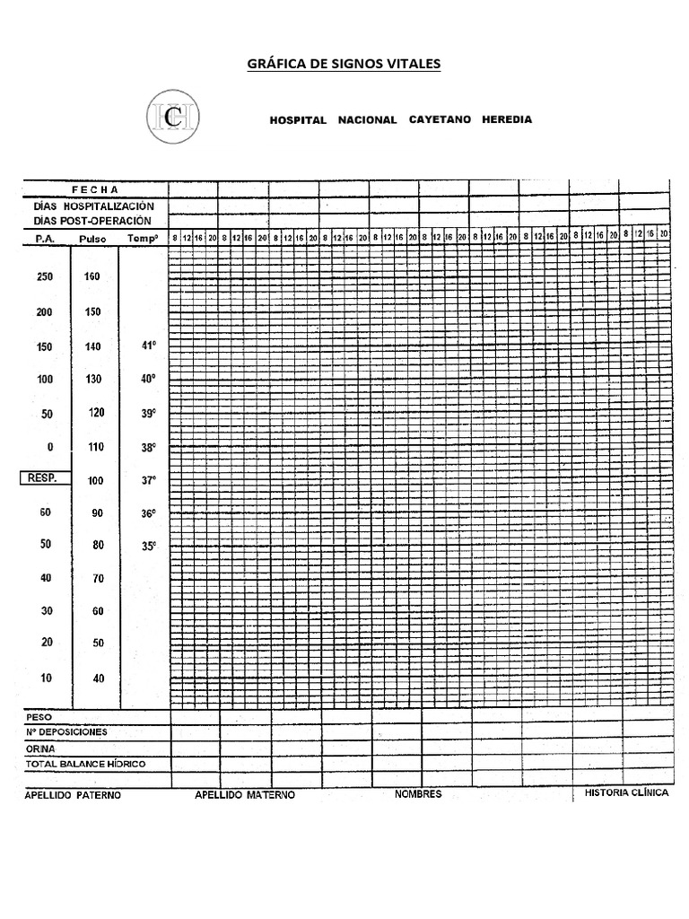Formato Gráfica de Signos Vitales | PDF