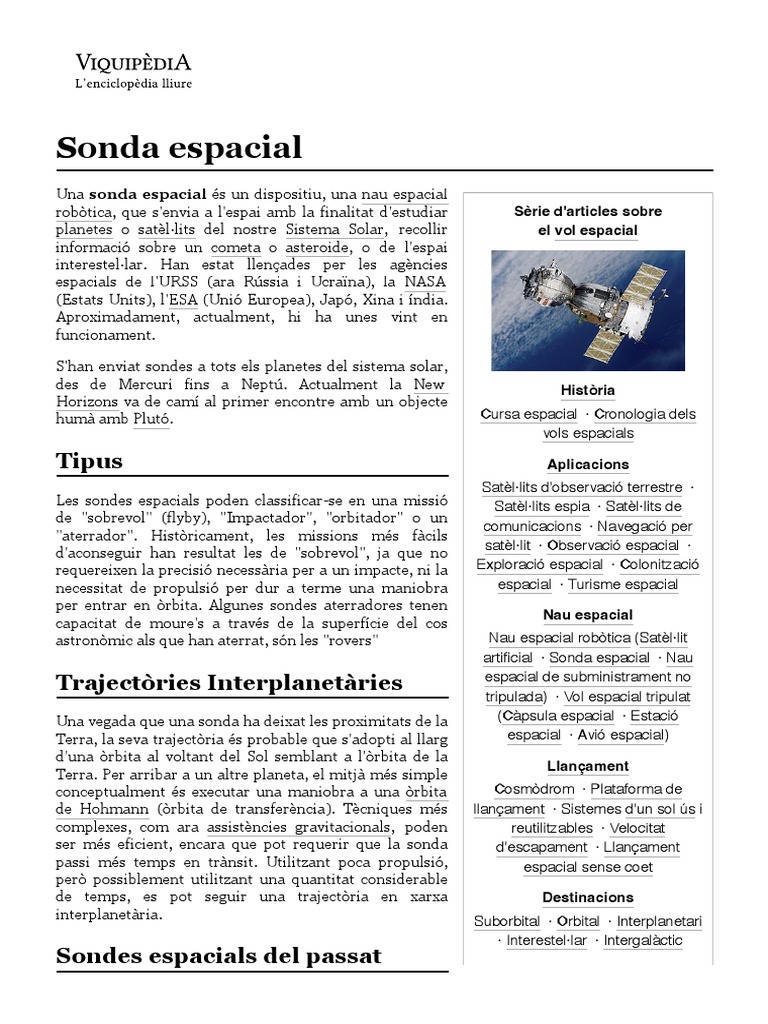 Sonda Espacial | PDF
