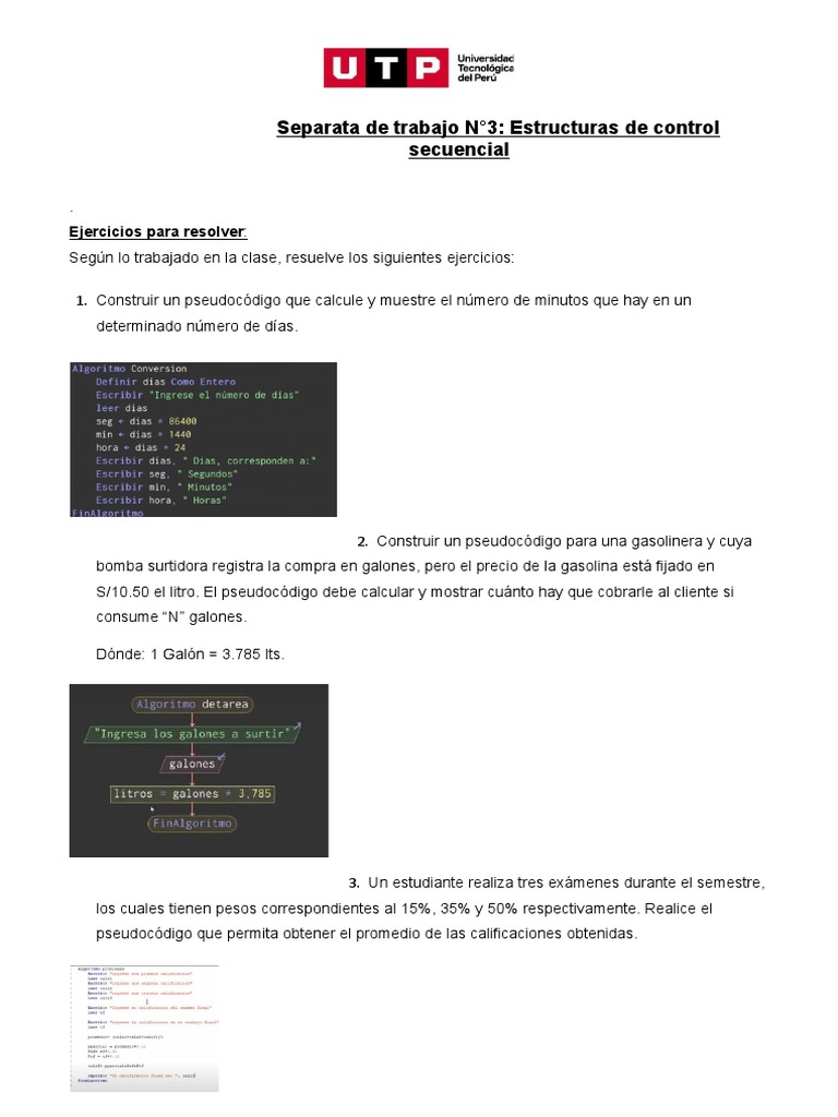S03.s1 - Estructuras de Control | PDF | Informática