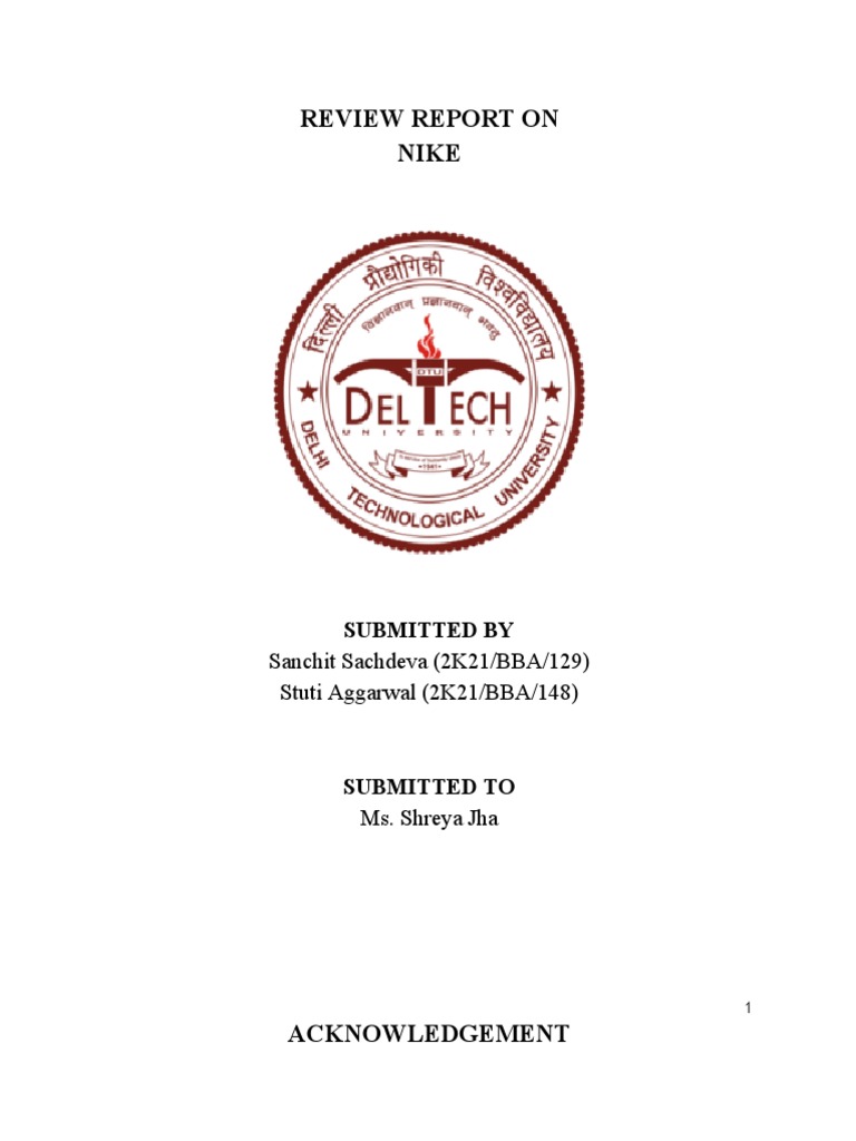 Review Report of Nike | PDF | E Commerce | Nike