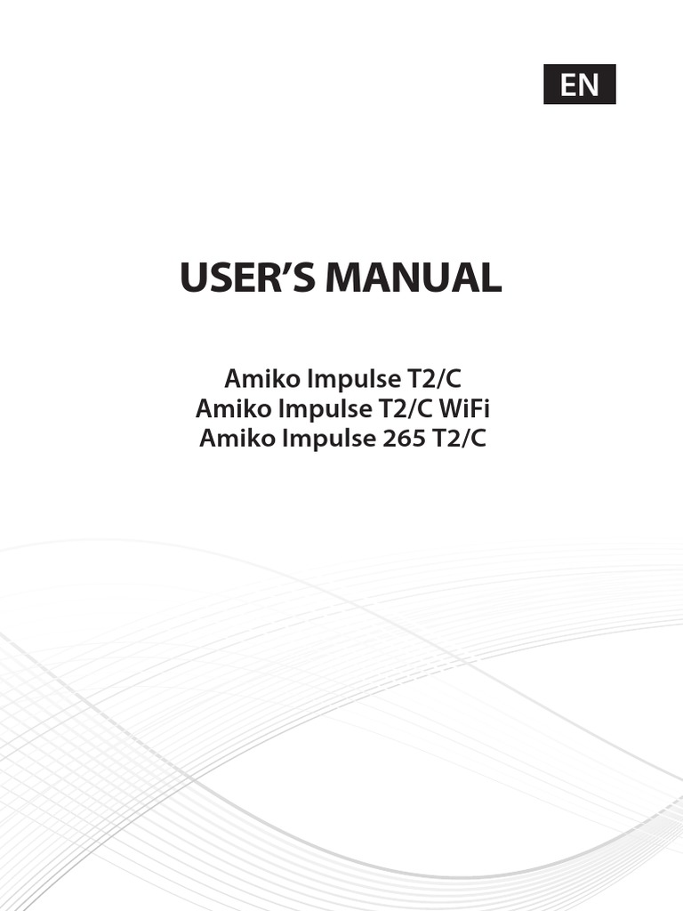 User'S Manual: Amiko Impulse T2/C Amiko Impulse T2/C Wifi Amiko Impulse 265 T2/C | PDF | Media ...