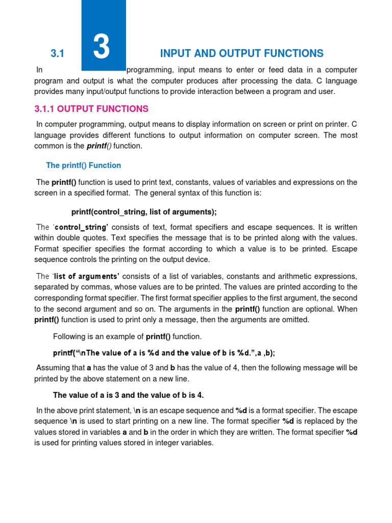 Chapter 3 Computer Science 10 Class Federal Board Pdf Parameter Computer Programming