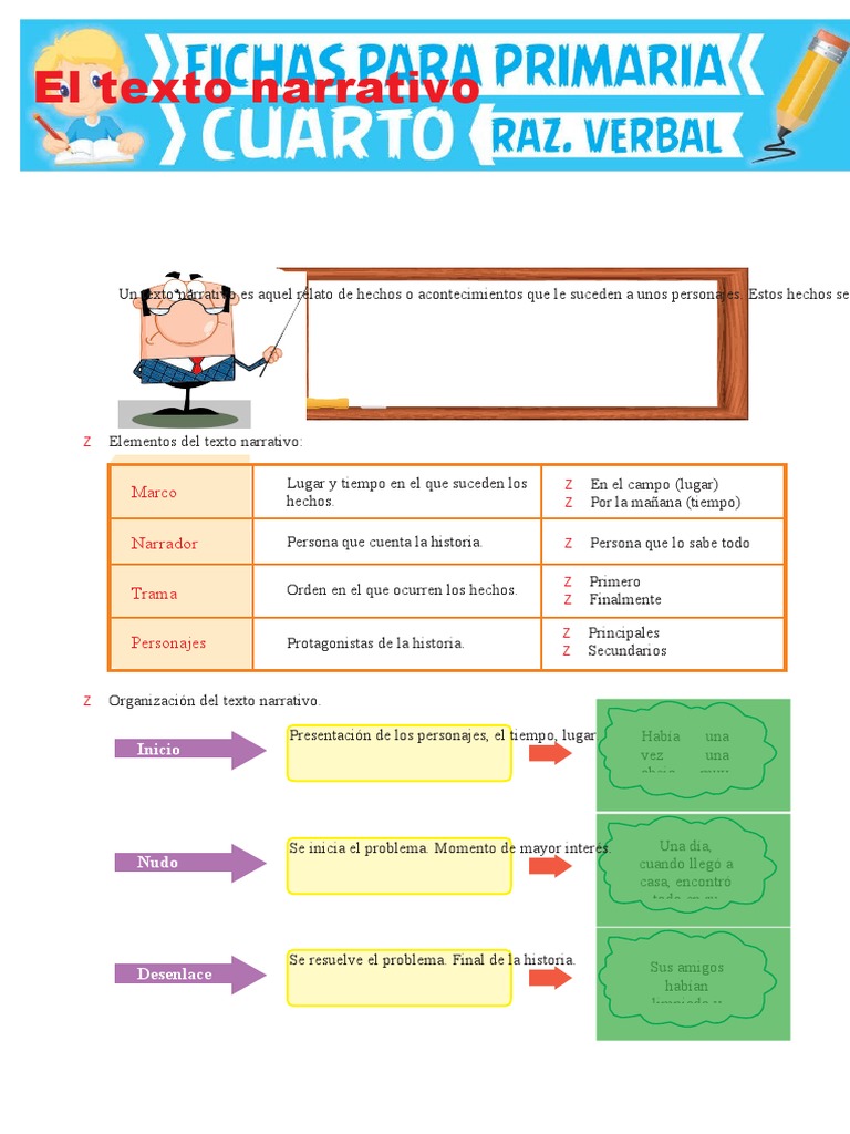Actividades de textos narrativos para primaria | PDF | Narración
