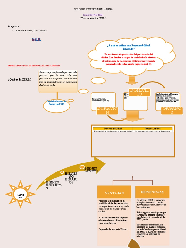 Infografía de Una EIRL | PDF | Bienes (Ley) | Business
