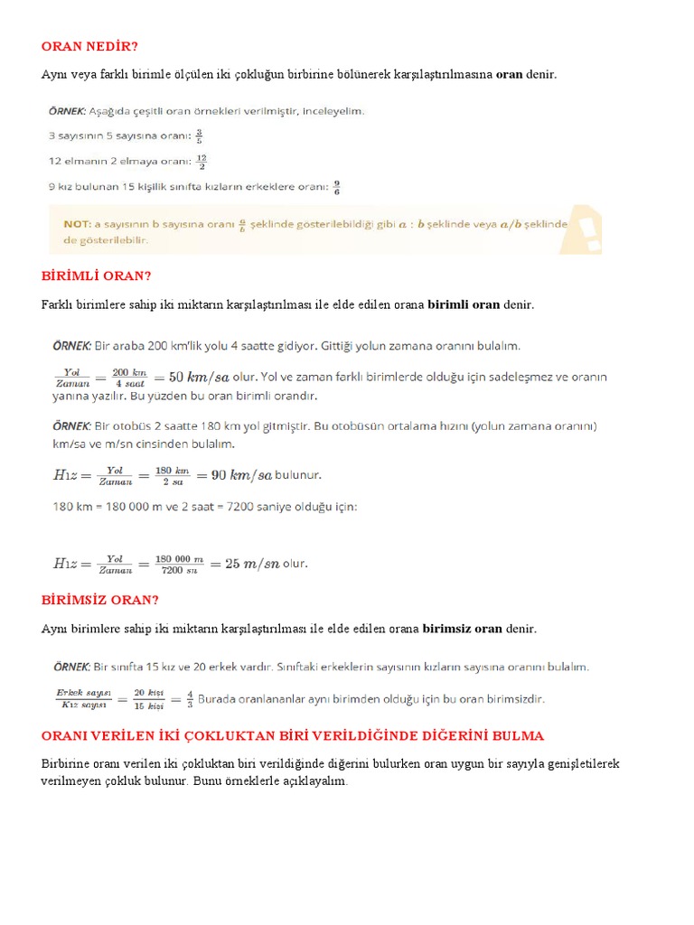 Oran Nedir? | PDF