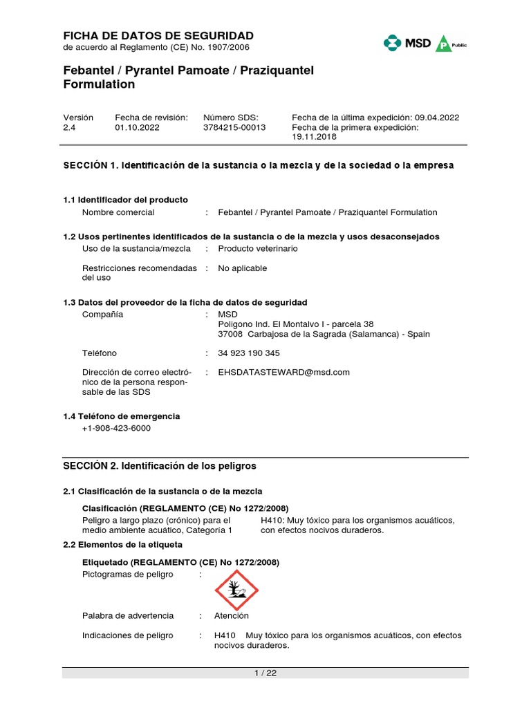 Product - Safety-Data-Sheets - Ah-Sds - Febantel and Pyrantel Pamoate ...