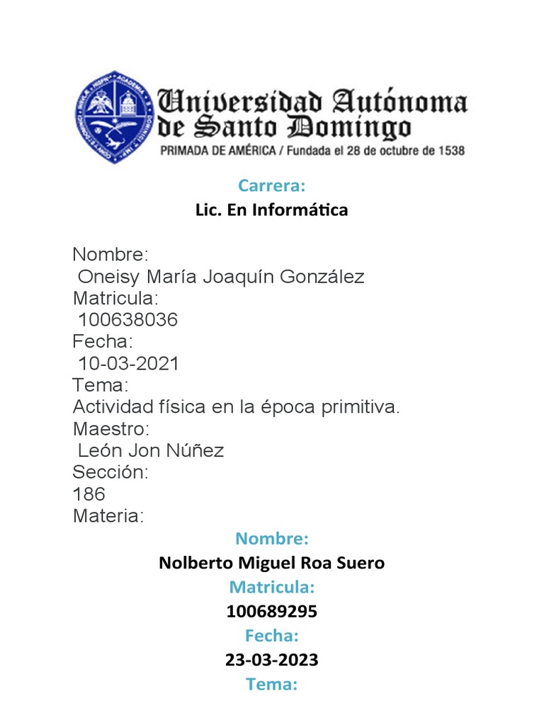 Lic. en Informática | PDF | Masa | Cantidad