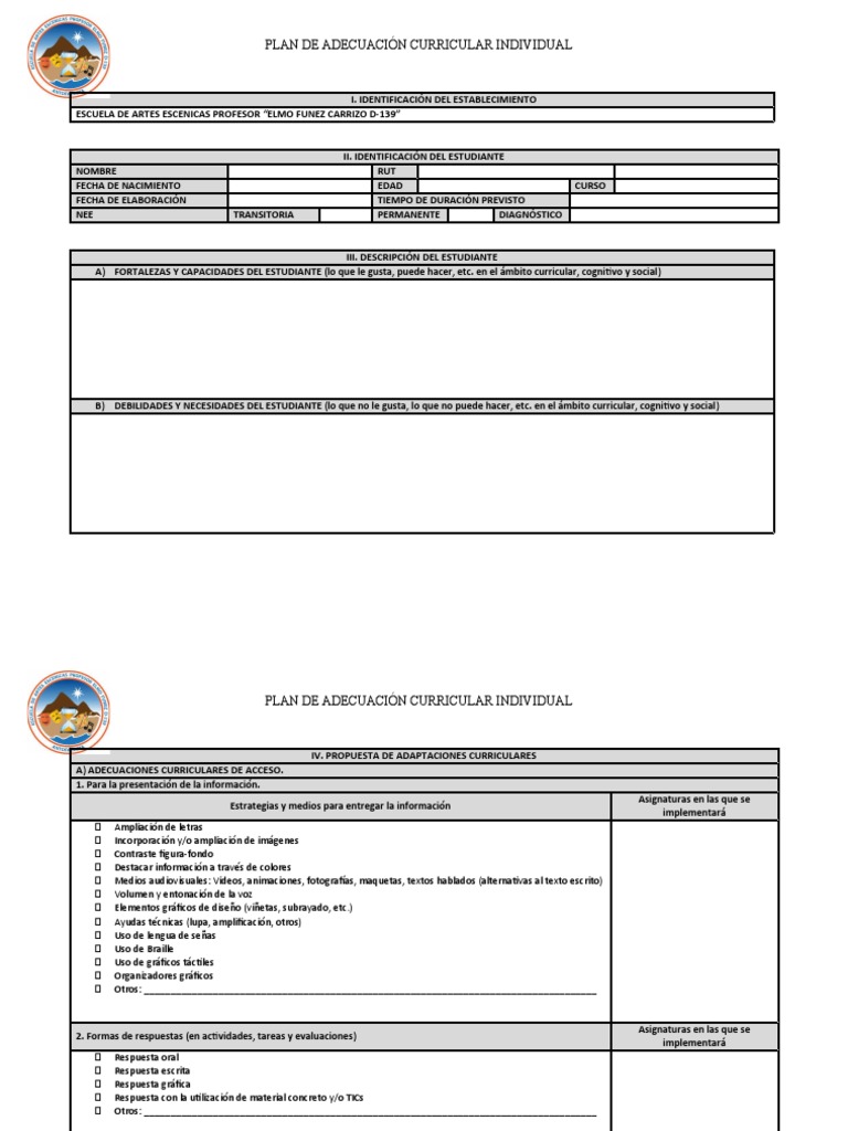 Formato Paci | PDF | Evaluación | Aprendizaje