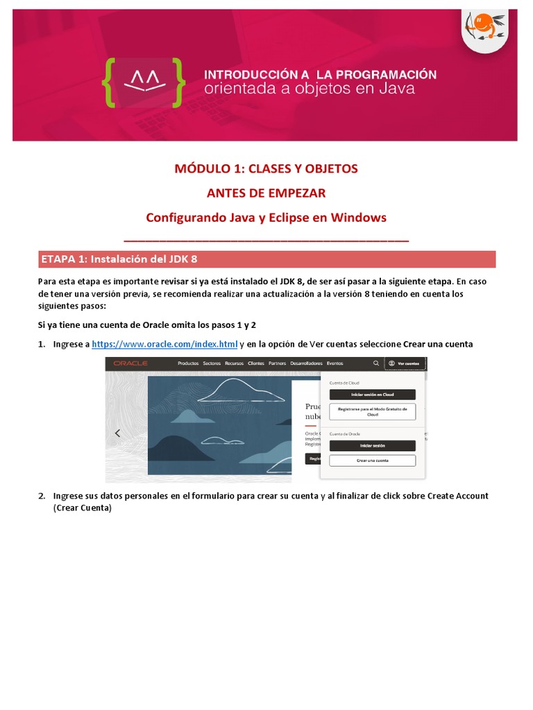 Configurando el entorno de desarrollo Java con Eclipse en Windows | PDF | Java (lenguaje de ...
