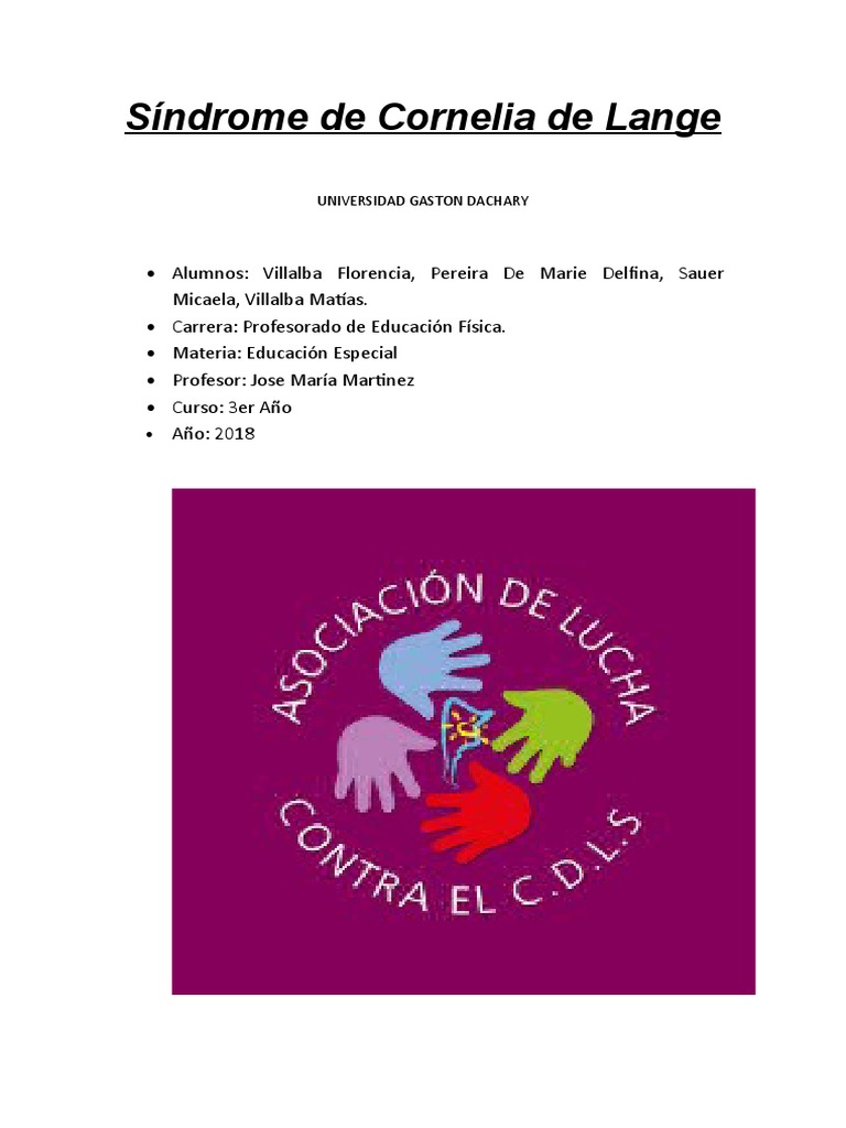 Síndrome de Cornelia de Lange | PDF | Medicina CLINICA | Enfermedades y ...