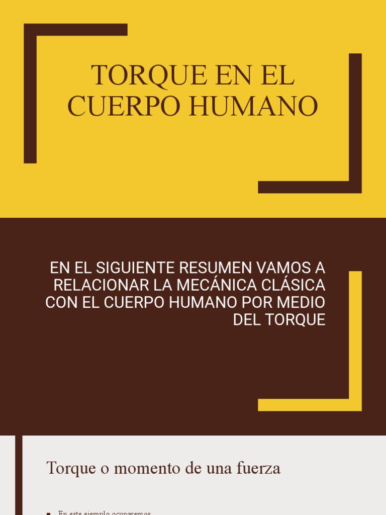 Torque en El Cuerpo Humano | PDF | Esfuerzo de torsión | Palanca