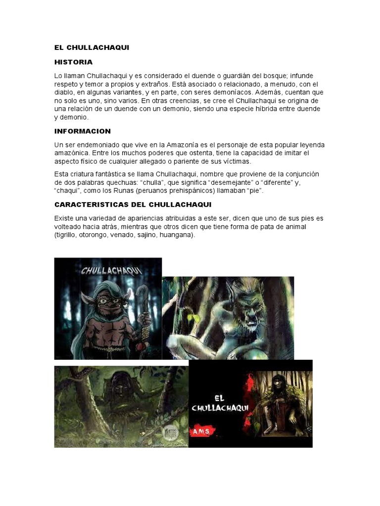 El Chullachaqui: Un ser endemoniado de la Amazonía y sus ...