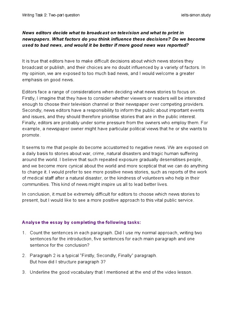 9.3 Two Part Question Worksheet | PDF | News | Newspapers