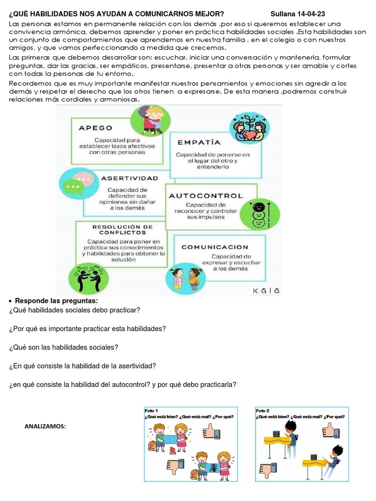 Habilidades para Mejorar la Comunicación | PDF