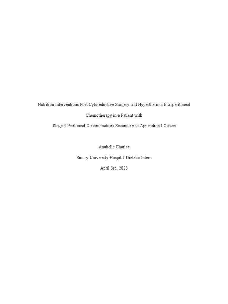 Case Study Paper | PDF | Metastasis | Cancer