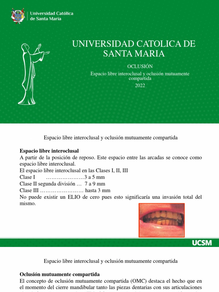 Tema 12.- Espacio libre interoclusal | PDF