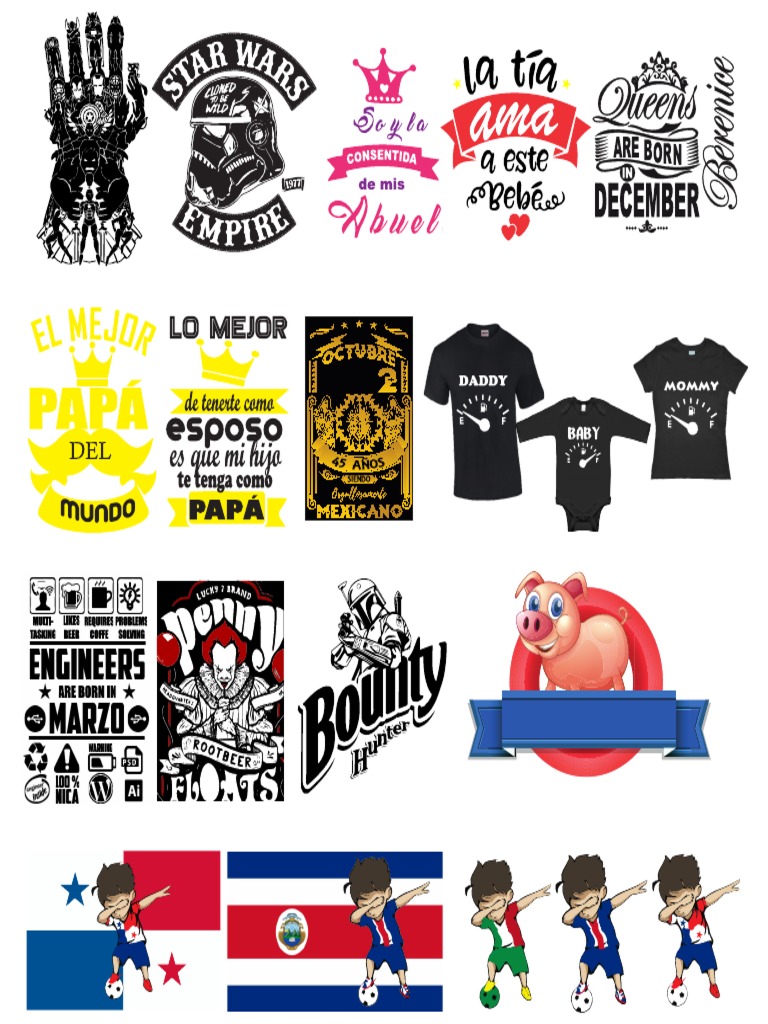 Frases Y Logos para Playeras Editables | PDF