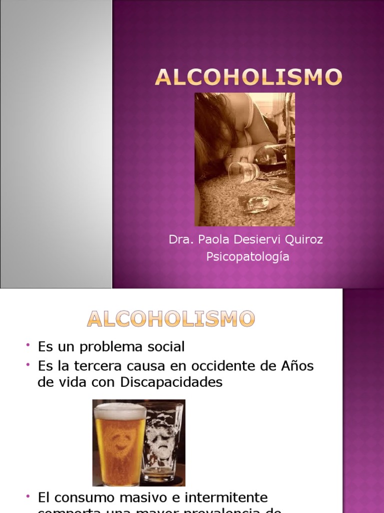 Alcoholismo | PDF | Alcoholismo | La dependencia de sustancias