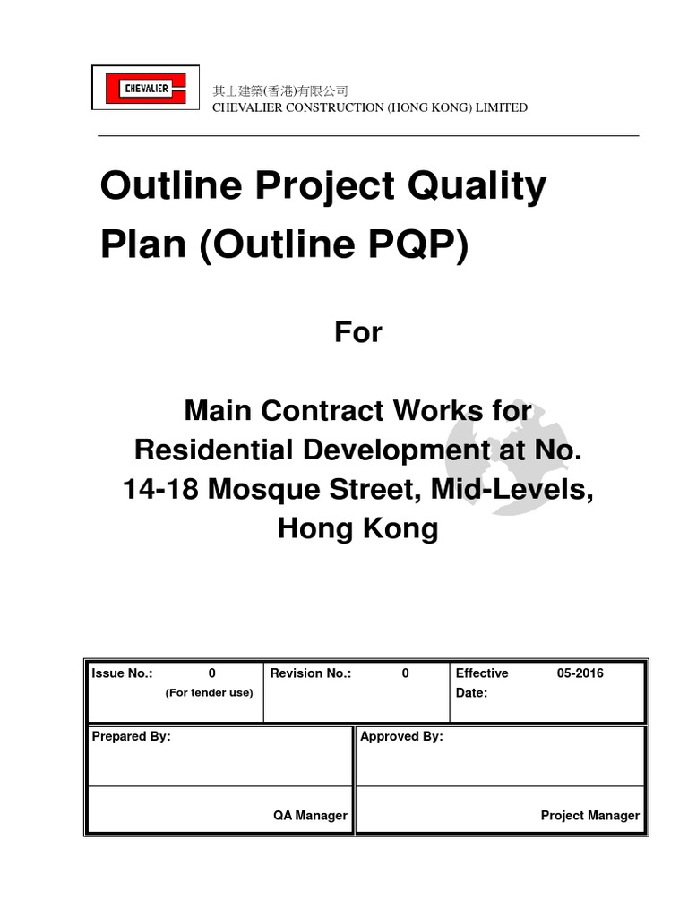 Outline Project Quality Plan for Residential Development at No. 14-18 ...