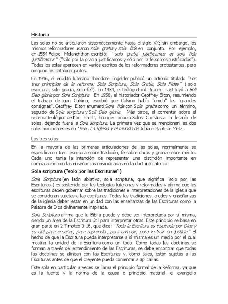 LAS 5 SOLAS II(1) | PDF | Sola Fide | Teología