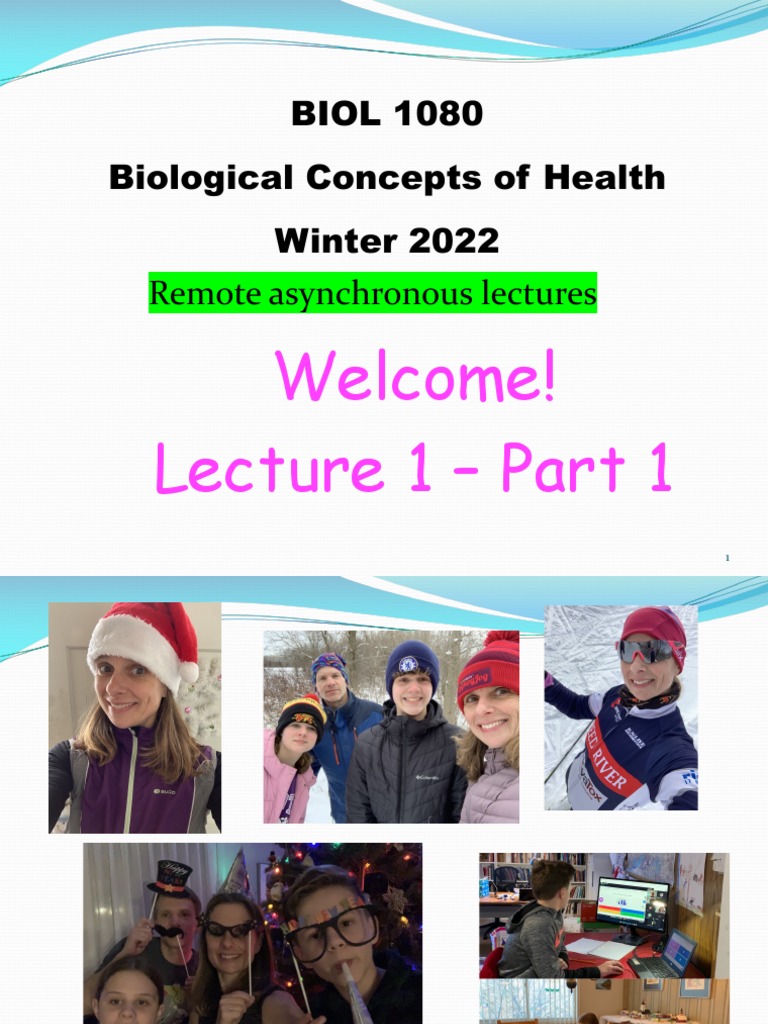 BIOL 1080 Biological Concepts of Health Winter 2022 Remote Asynchronous ...
