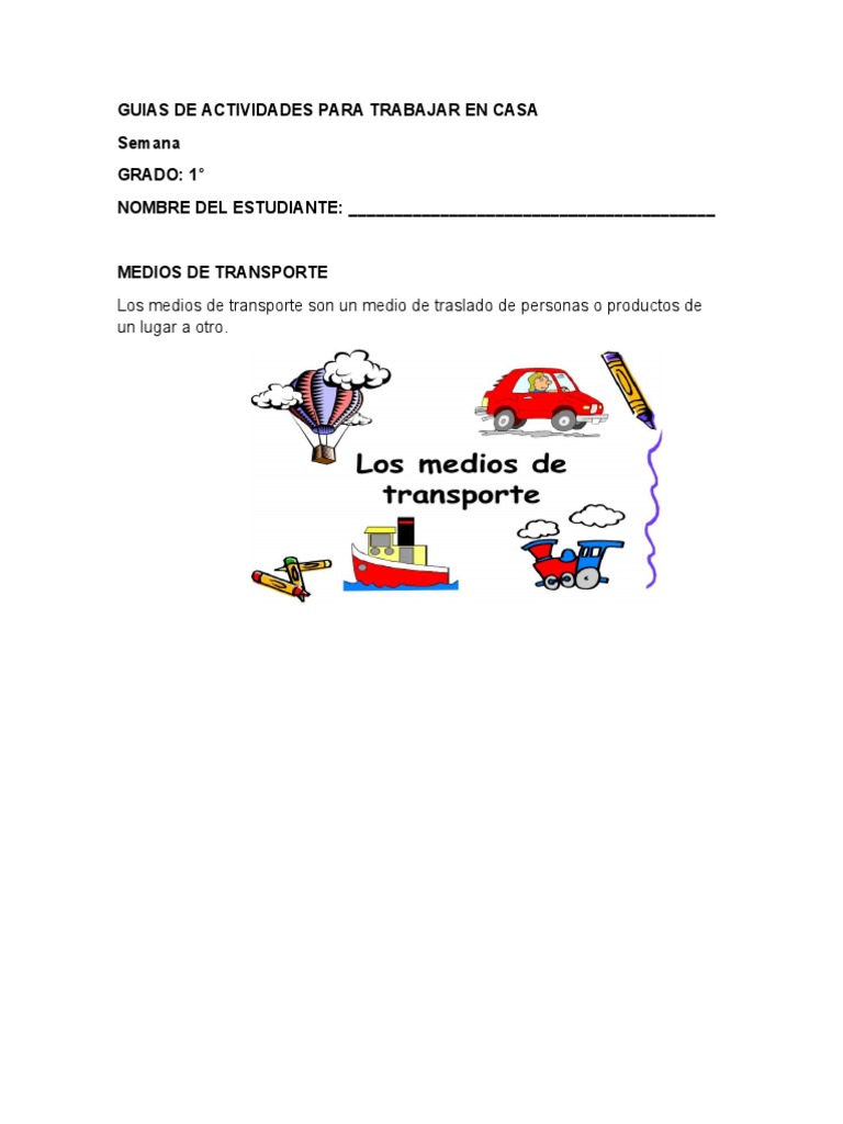 Medios de Transporte | PDF | Crecimiento personal y profesional ...