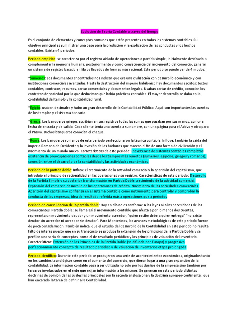 Resumen Teoría Contable 1er Parcial | PDF | Contabilidad | Costo