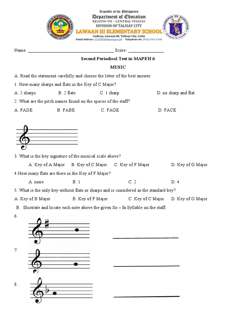 Second Periodical Test in MAPEH 6 Music | PDF | Graphics | Graphic Design