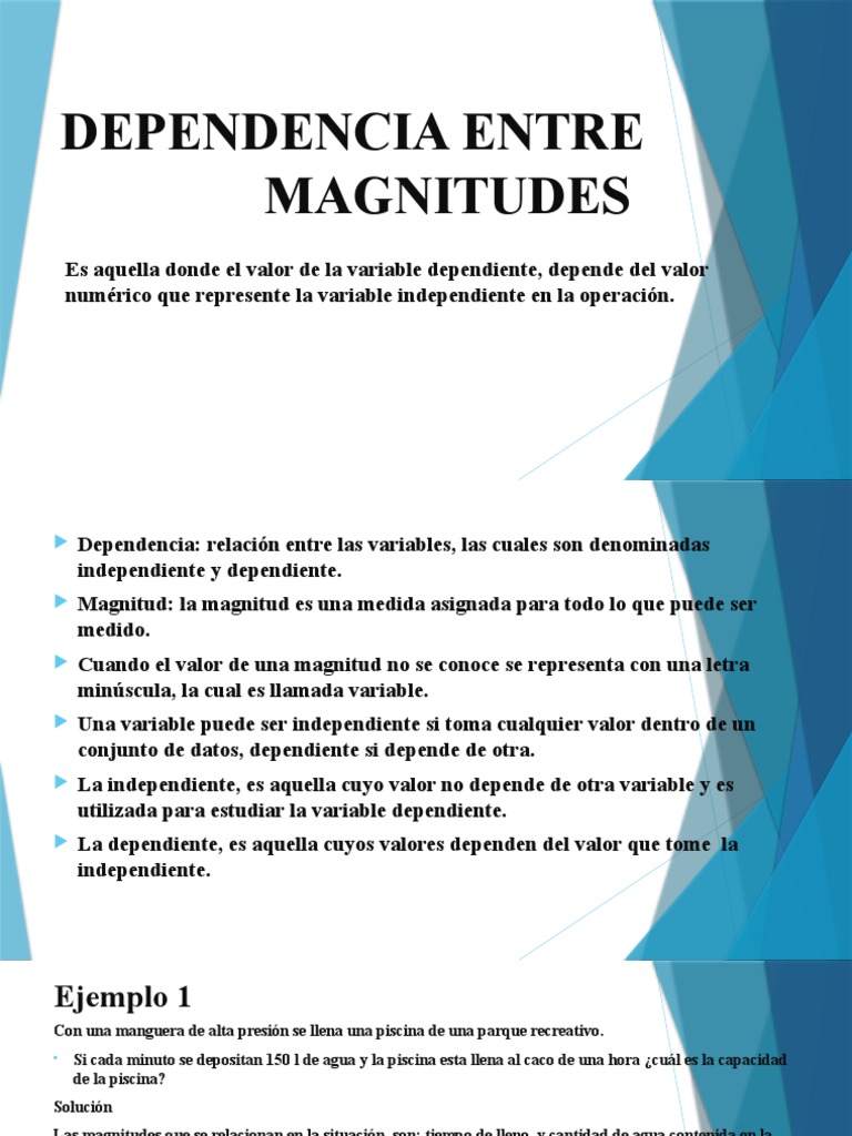 Dependencia Entre Magnitudes | PDF