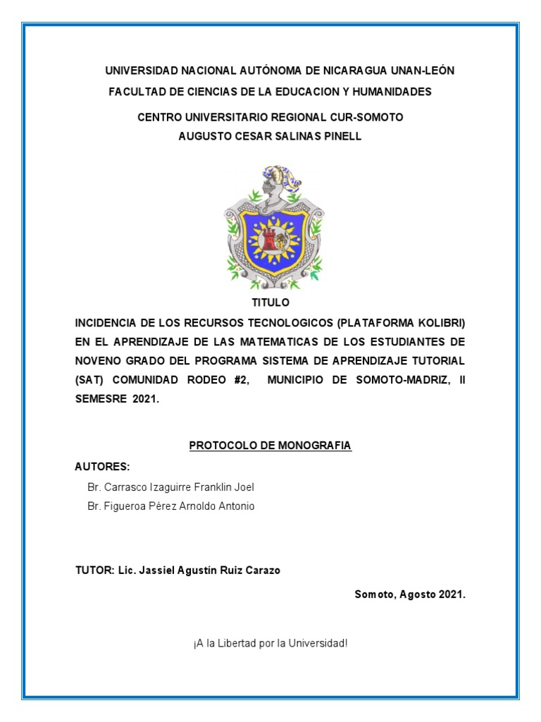 Kolibri y Aprendizaje de Matemáticas en SAT | PDF | Tecnología de ...