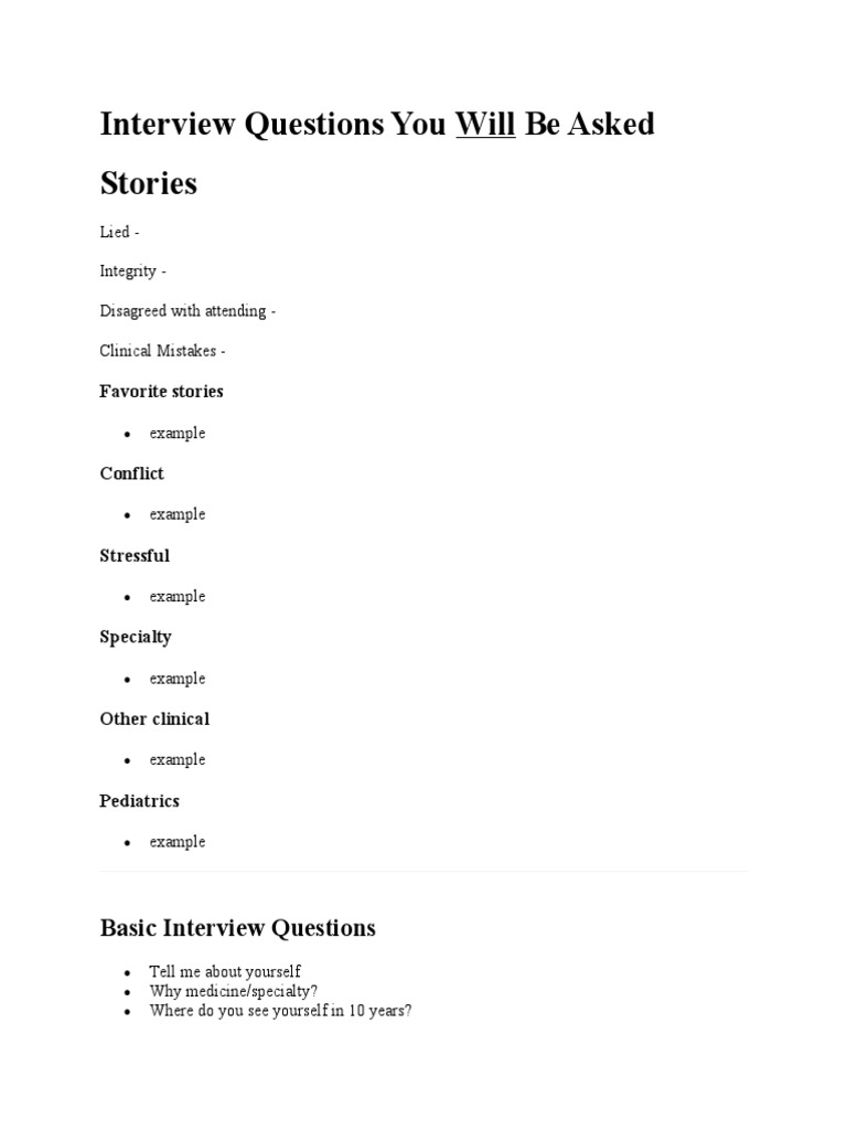 Essential Pediatrics Interview Questions | PDF | Residency (Medicine ...