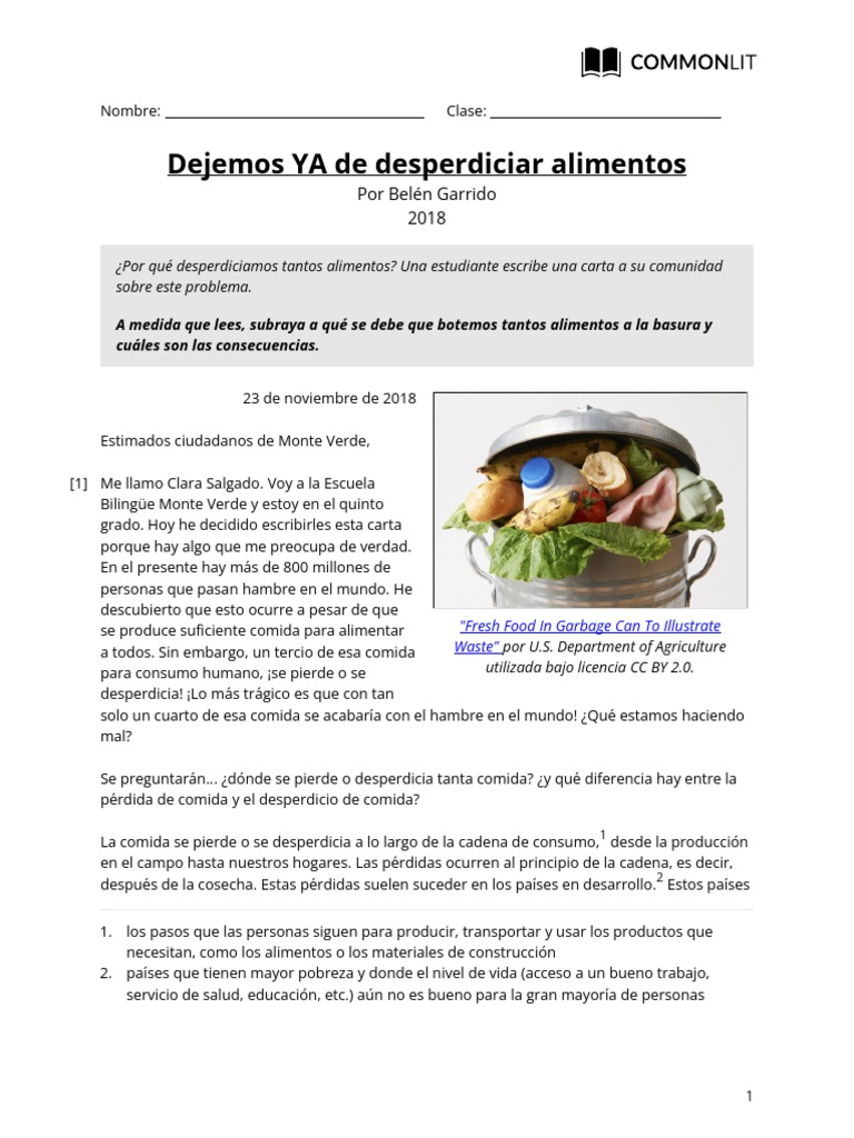 Dejemos YA de Desperdiciar Alimentos-Parents-14 | PDF | Gases de efecto ...