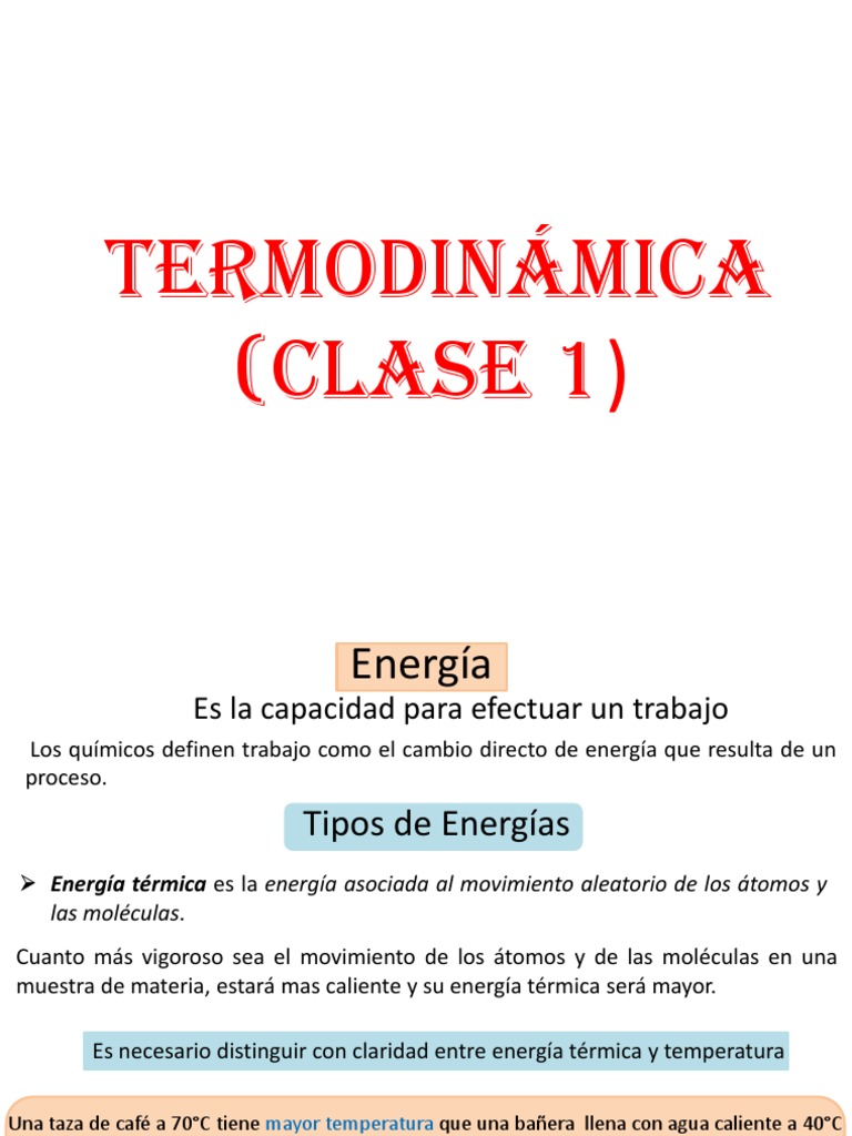 Clase 10 Termodinamica 1 Gerones | PDF | Calor | Temperatura