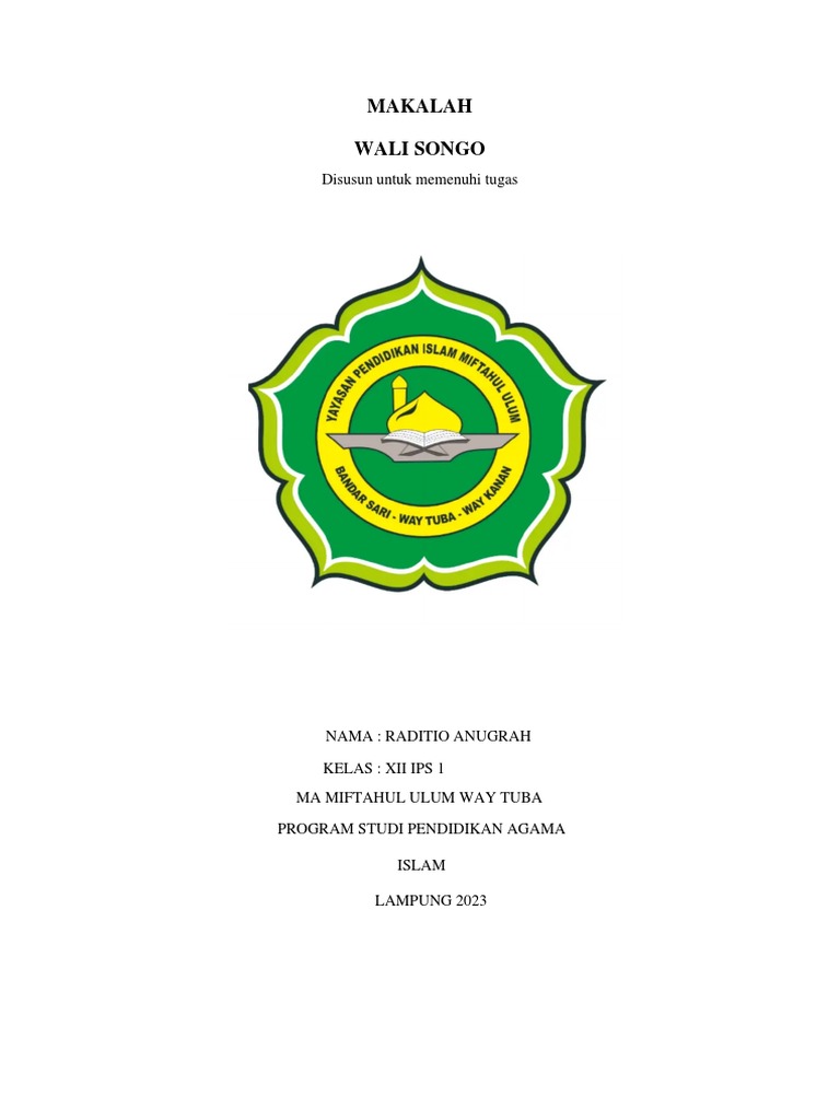 1201d Makalah Spi Kelompok 9 Wali Songo | PDF