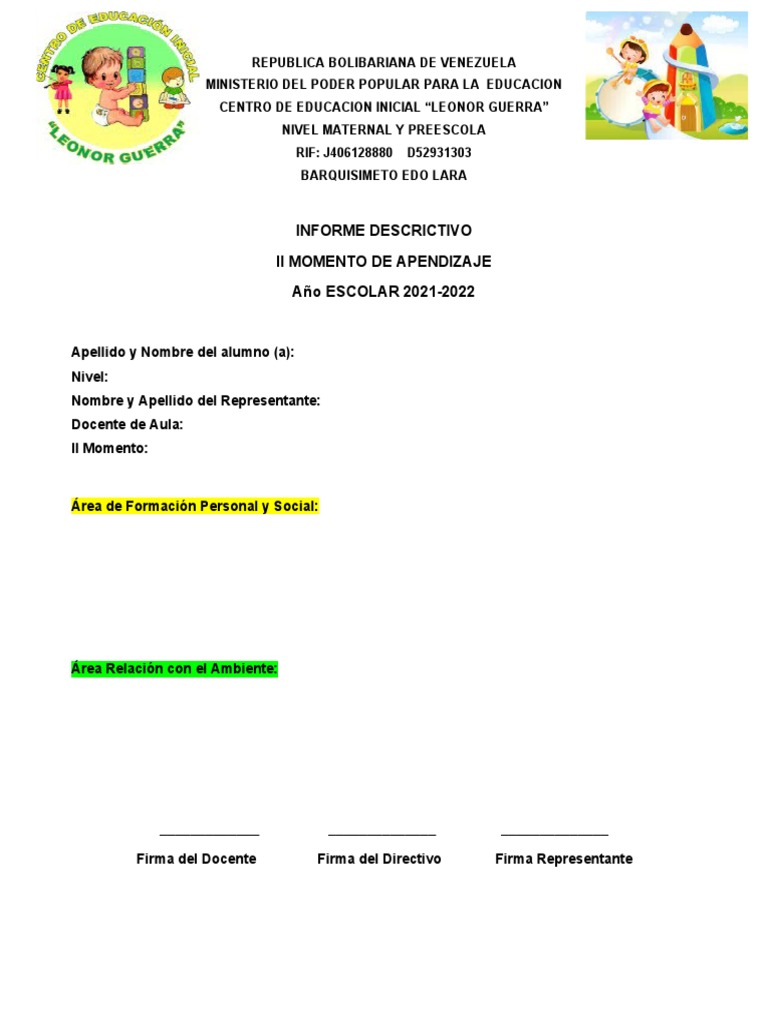 Informe Descriptivo Escolar 2021-2022 | PDF | Ciencias sociales