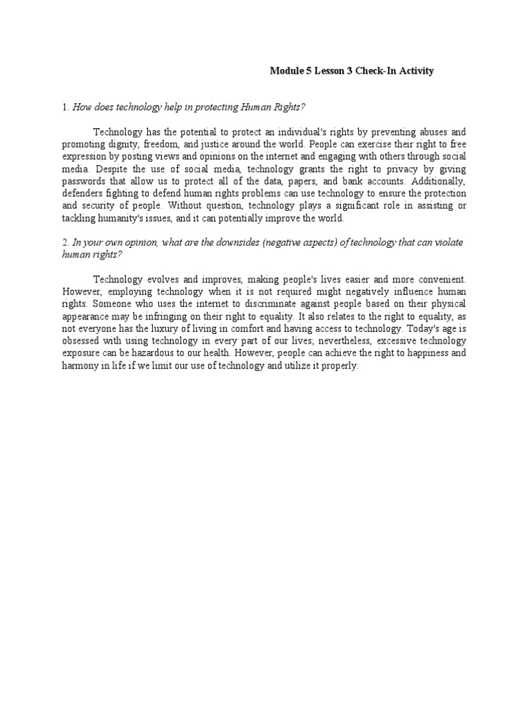 Module 5 Lesson 3 Check | PDF