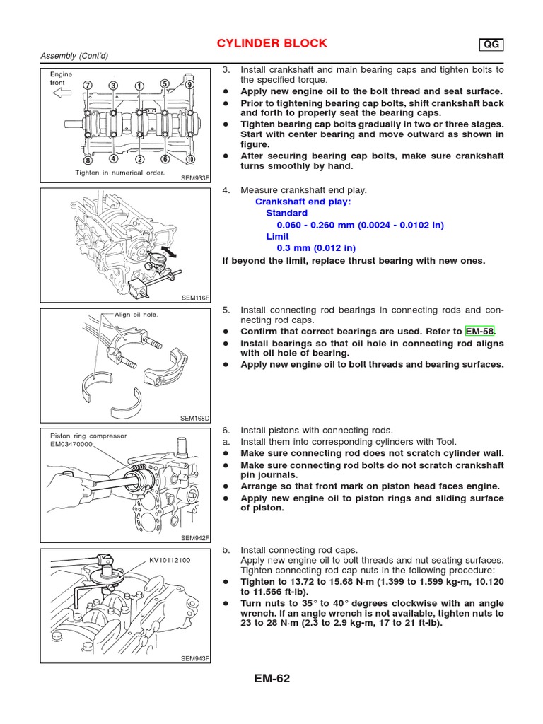 Nissan Almera n16 2001 Electronic Repair Manual 140 | PDF | Piston | Screw