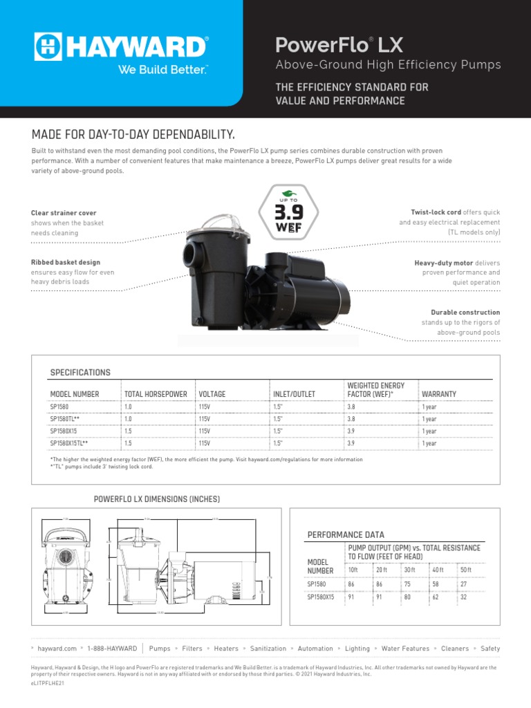 Curva de Desempeño - Folleto - Power Flo - LX | PDF | Pump | Electricity