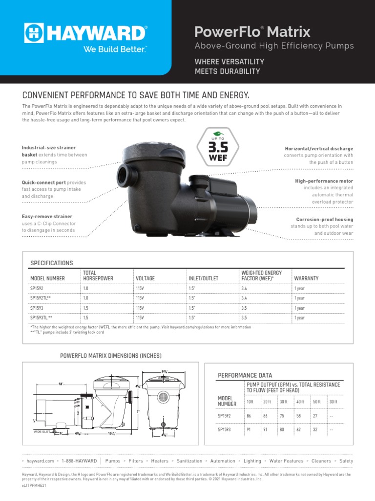 Curva de Desempeño - Folleto - Power Flo - Matrix | PDF | Pump | Manufactured Goods