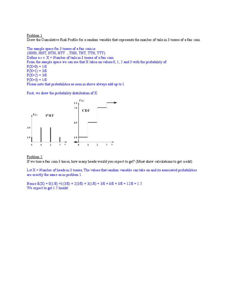 Cumulative Risk Profiles and Stochastic Dominance for Coin Toss and Die Roll Probability ...