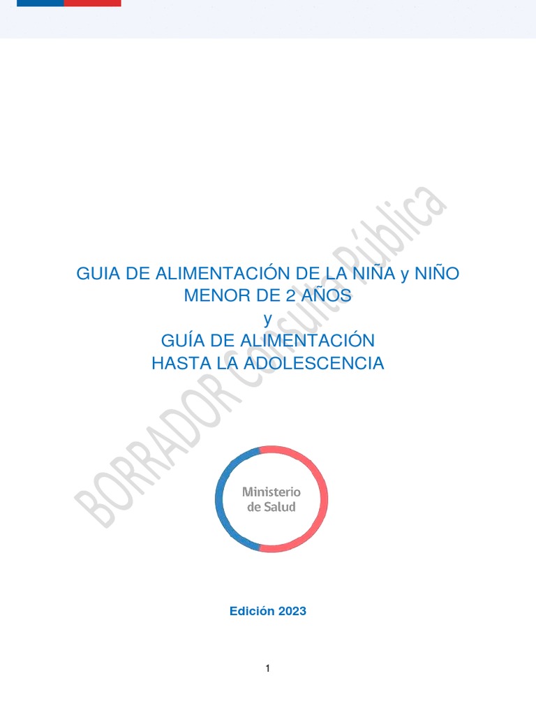 Guía de Alimentación Niña y Niño Menor de 2 Años y Guia Alimentación ...