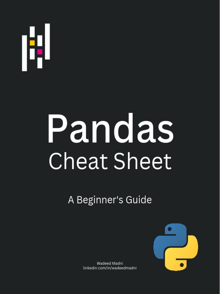 Python Pandas Cheatsheety | PDF | Data | Microsoft Excel
