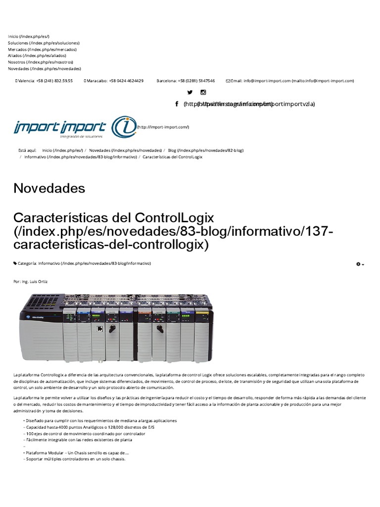 Características Del ControlLogix | PDF | Unidad Central de ...